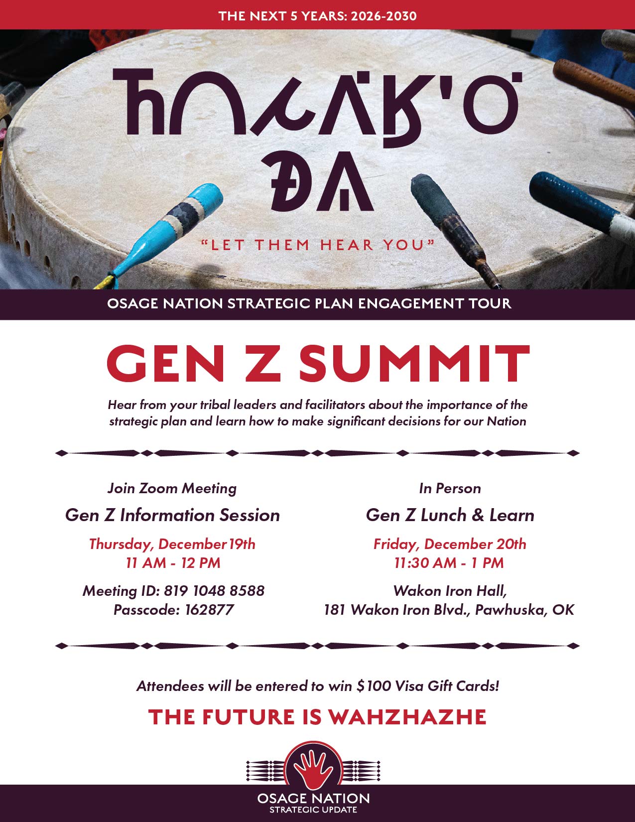 Osage Nation to Host Gen Z Summit to Boost Strategic Plan Awareness | Osage Nation